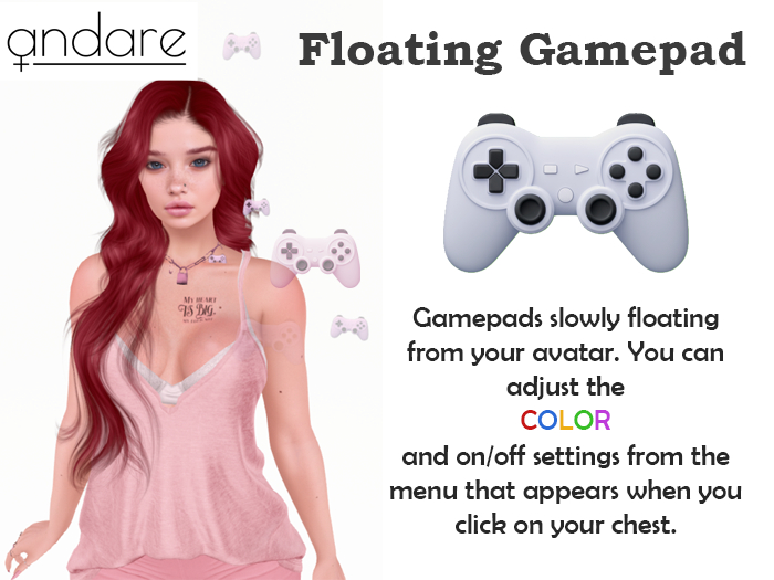 Second Life Marketplace - Andare - Floating Gamepad PACK